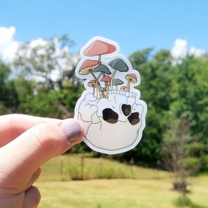 Skull and Mushroom Sticker, Mushroom Sticker, Skull Sticker, Hippie ...