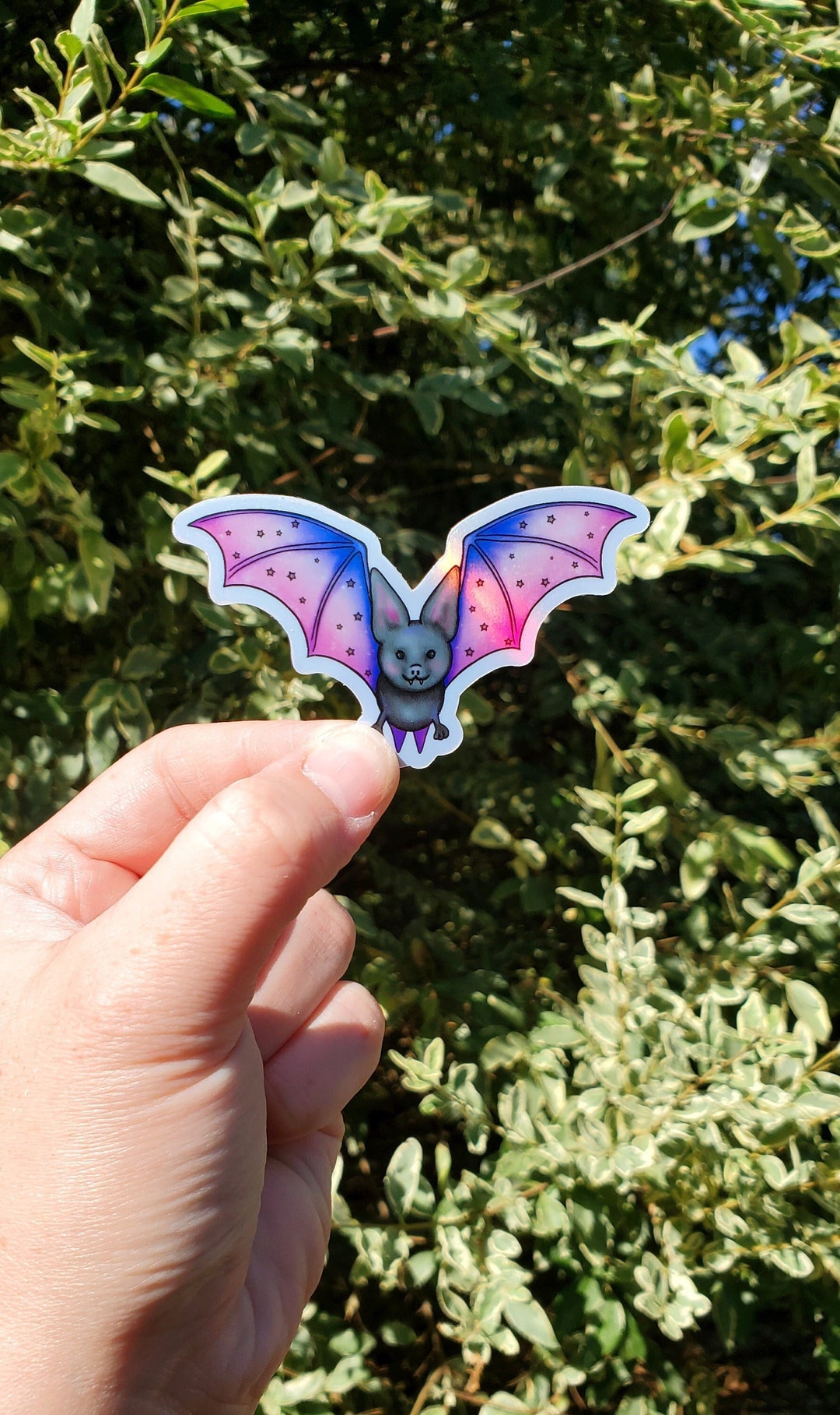 Holographic Halloween Bat Sticker, Bat Sticker, Halloween Sticker ...