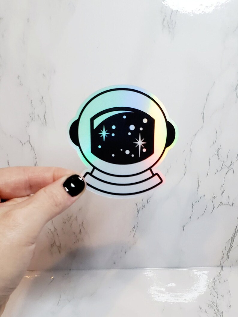 Holographic Astronaut Sticker, Space Sticker, Space Man Sticker ...