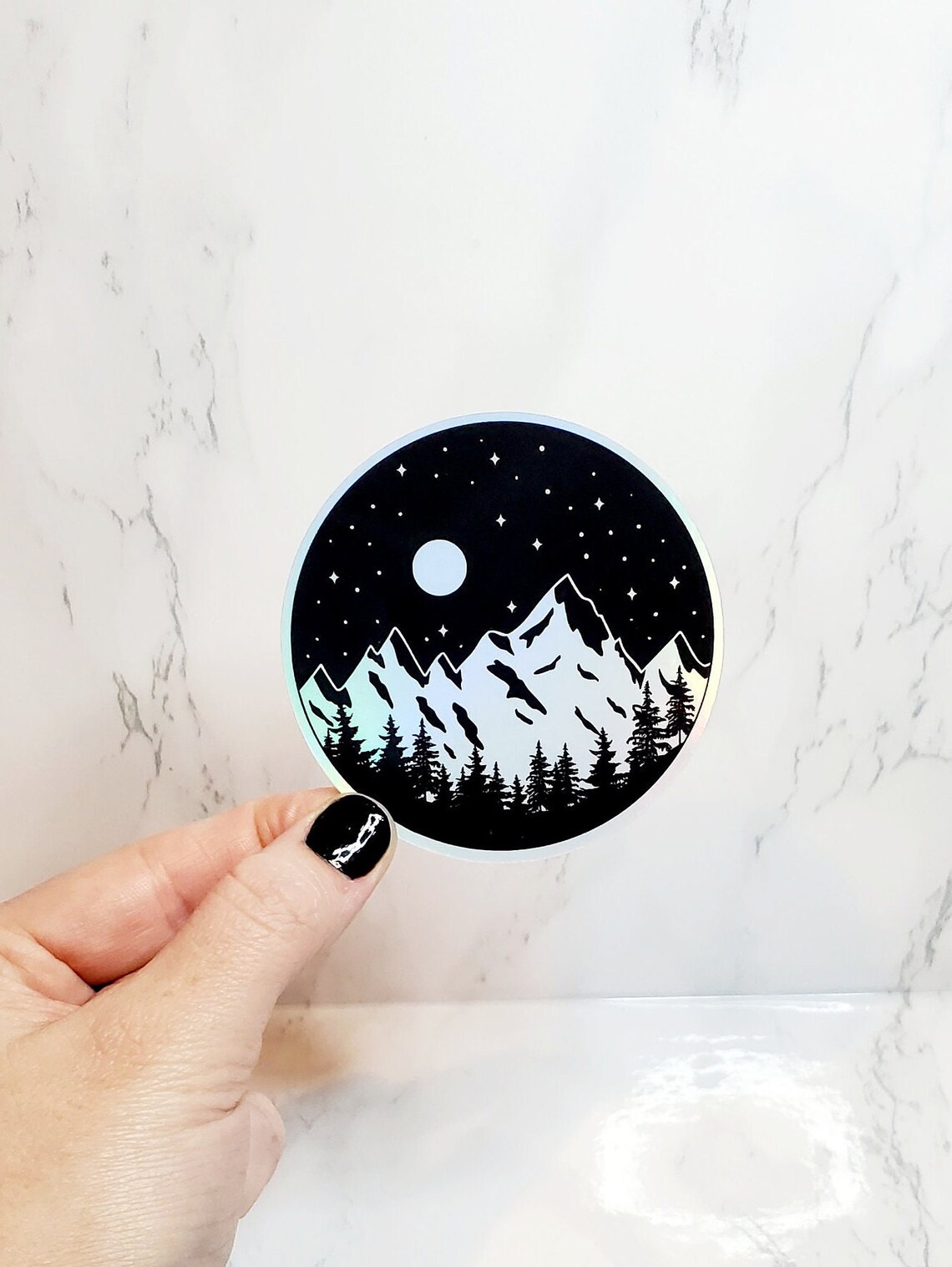 Holographic Night Sky Sticker, Star Sticker, Tree Sticker, Camping ...