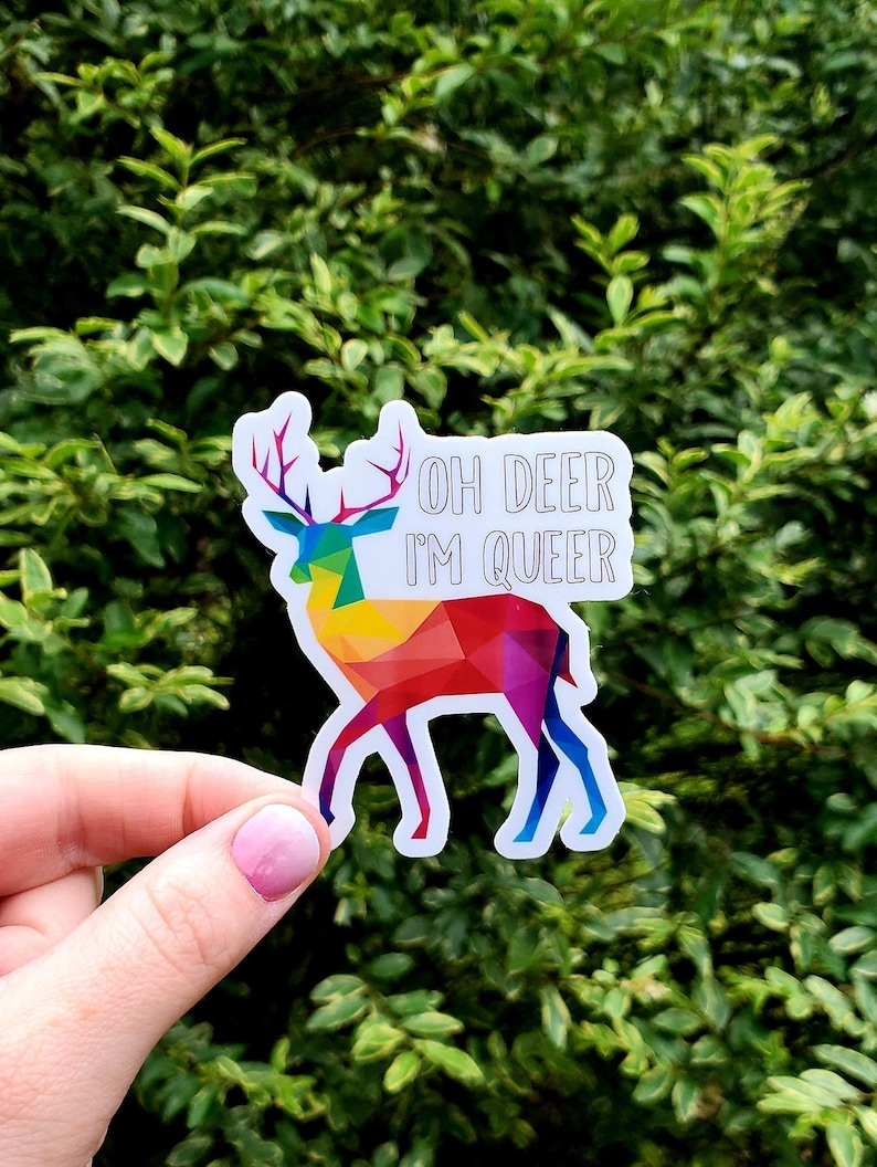 Oh Deer I'm Queer Sticker LGBT Sticker Pride Sticker - Etsy