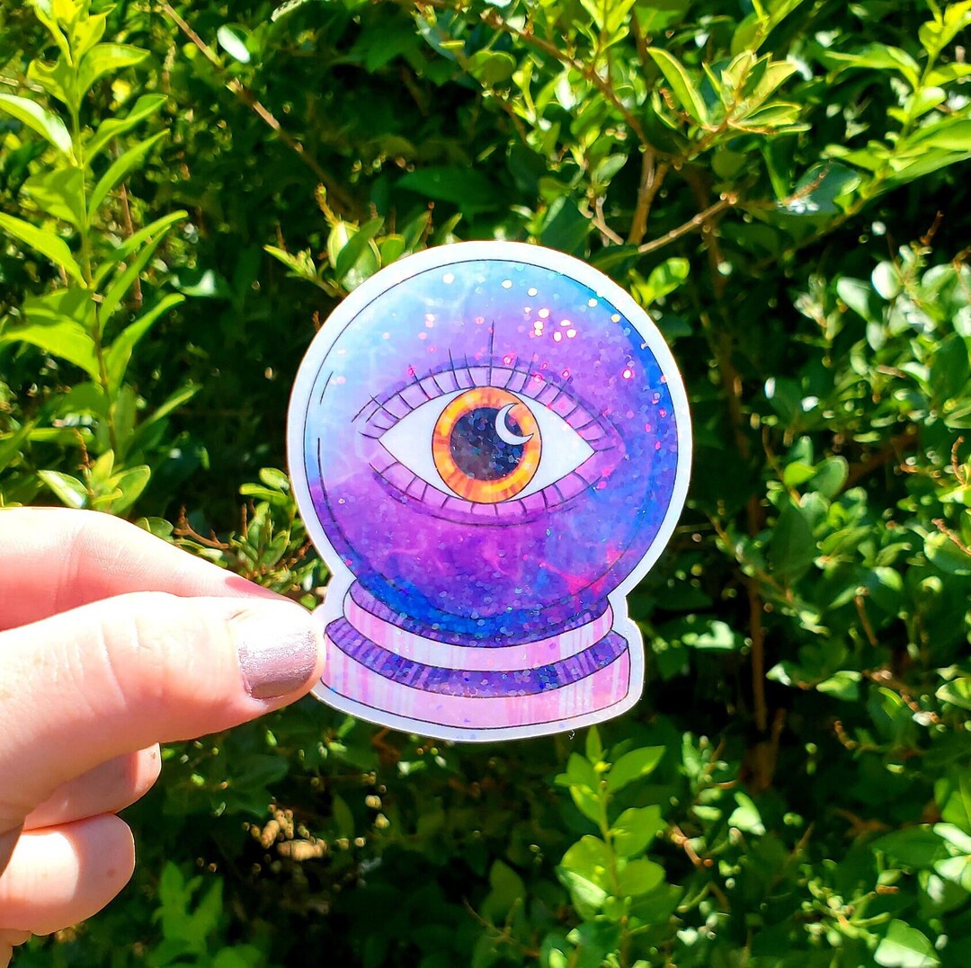 Glitter Crystal Ball Sticker, Crystal Ball Sticker, Magic Sticker ...