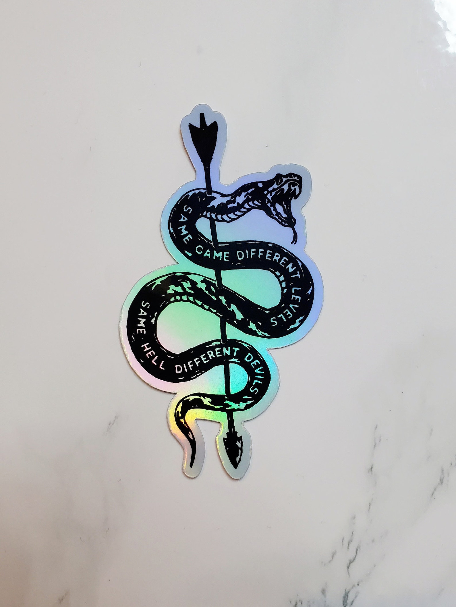 Holographic Snake Sticker Snake Sticker Stickers - Etsy