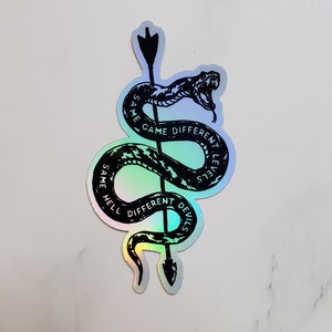 Holographic Snake Sticker, Snake Sticker, Stickers, Holographic Sticker ...
