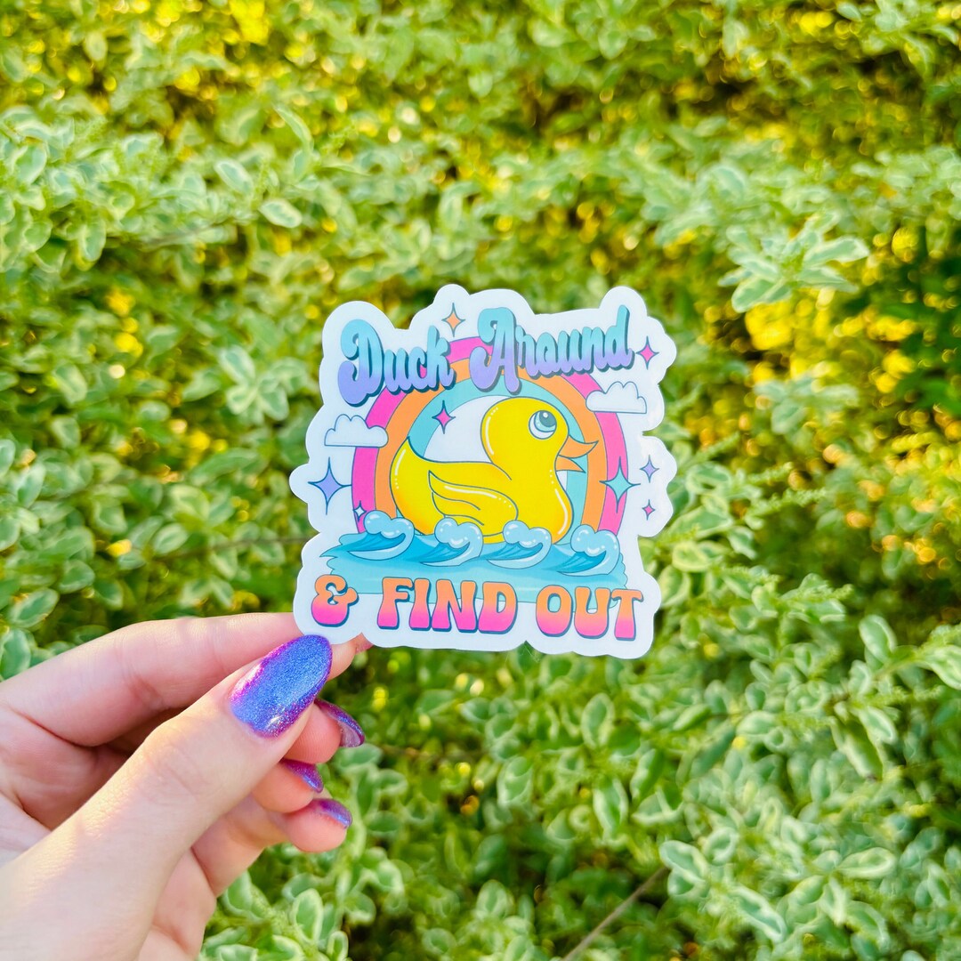 Duck Around and Find Out Sticker, Funny Sticker, Sarcastic Sticker ...