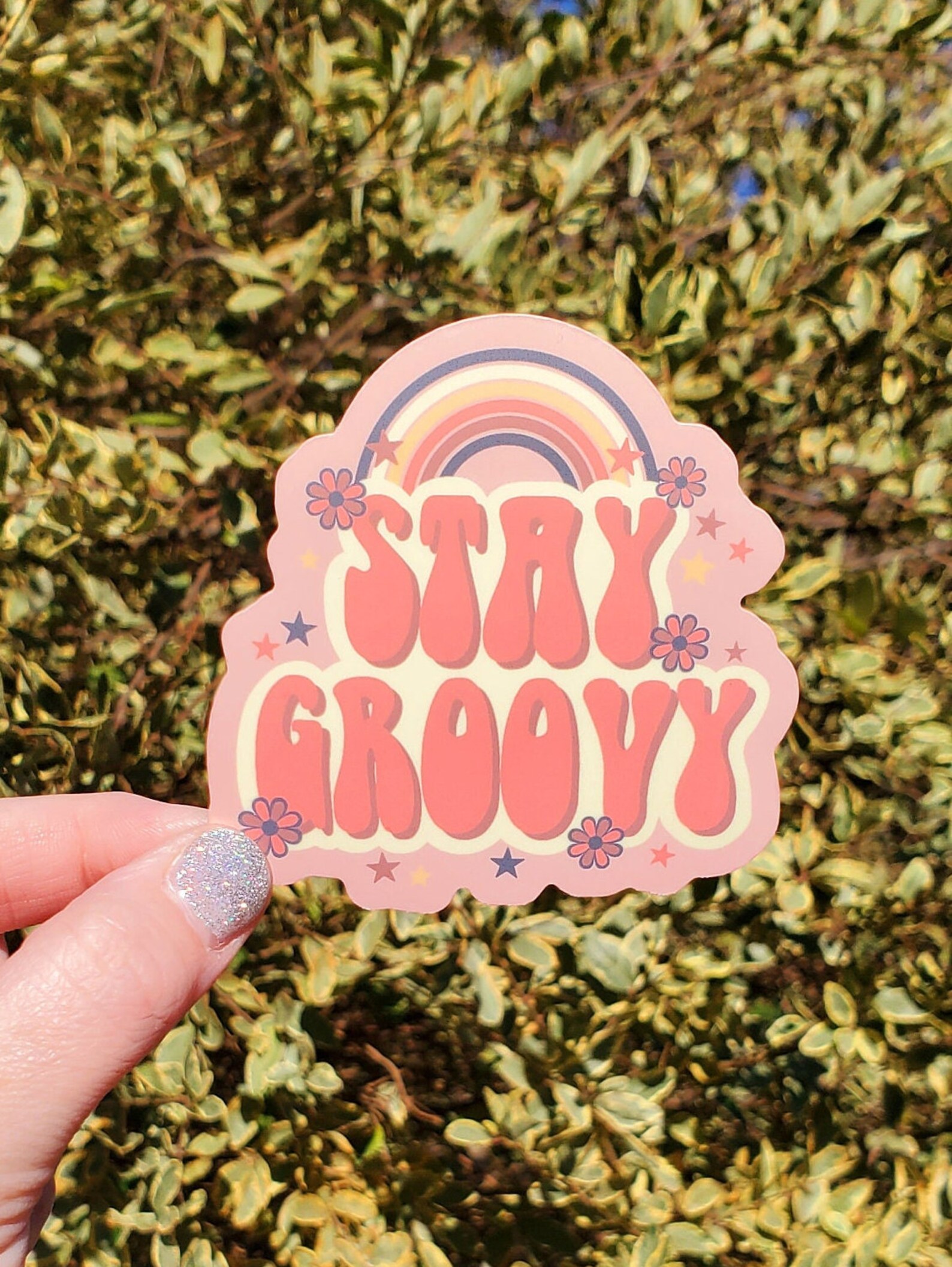 Stay Groovy Sticker Hippie Sticker Retro Sticker Hippy - Etsy
