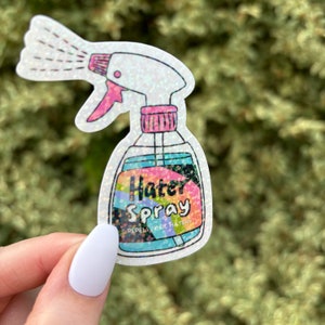 Glitter Hater Spray Sticker, Funny Stickers, Water Bottle and Laptop ...