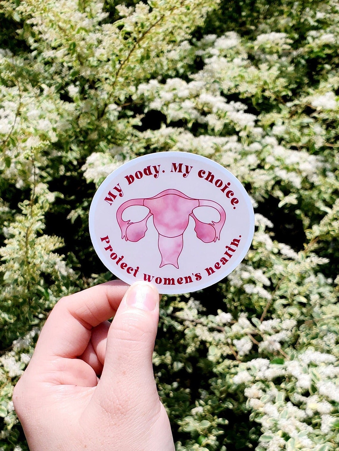 My Body My Choice Sticker Women's Rights Sticker Uterus - Etsy