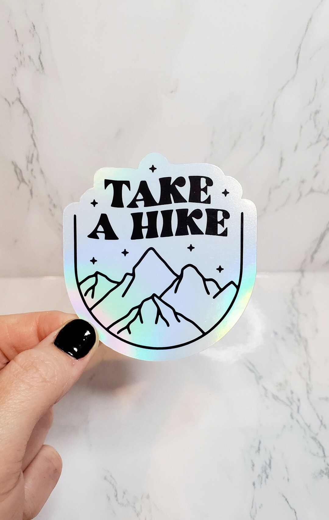 Holographic Take A Hike Sticker, Take a Hike Sticker, Hiking Sticker ...