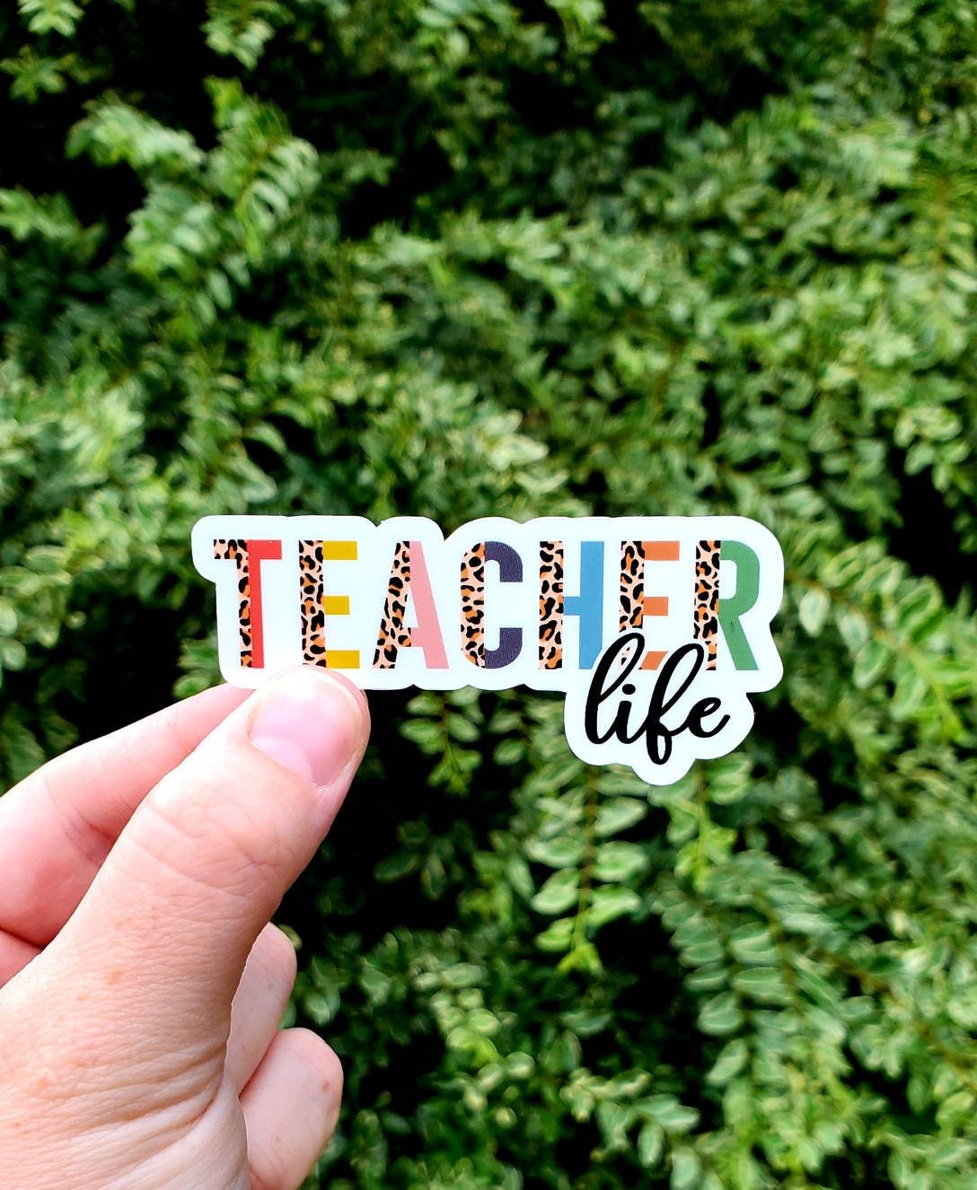 Teacher Life Sticker Teacher Sticker Leopard Sticker | Etsy