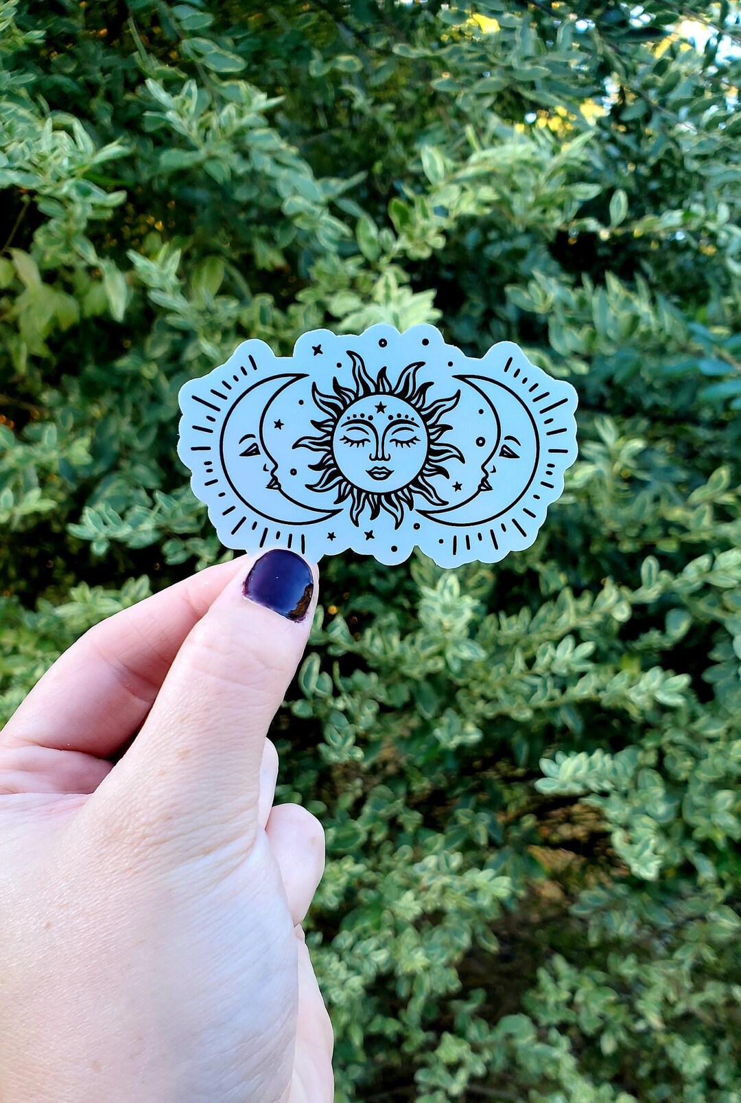 Holographic Sun and Moon Sticker, Sun Sticker, Moon Sticker, Sun, Moon ...