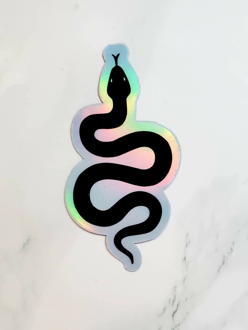 Holographic Snake Sticker Snake Sticker Witch Sticker - Etsy