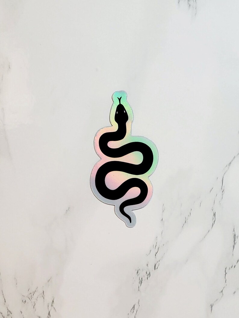 Holographic Snake Sticker Snake Sticker Witch Sticker - Etsy