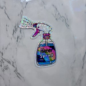 Glitter Hater Spray Sticker, Funny Stickers, Water Bottle and Laptop ...