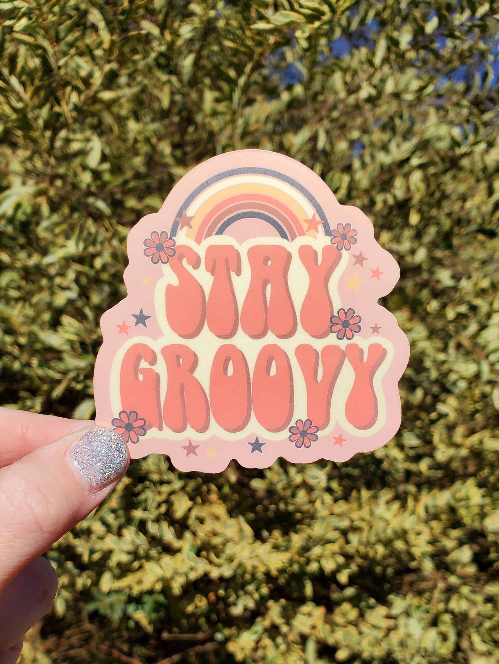 Stay Groovy Sticker Hippie Sticker Retro Sticker Hippy - Etsy