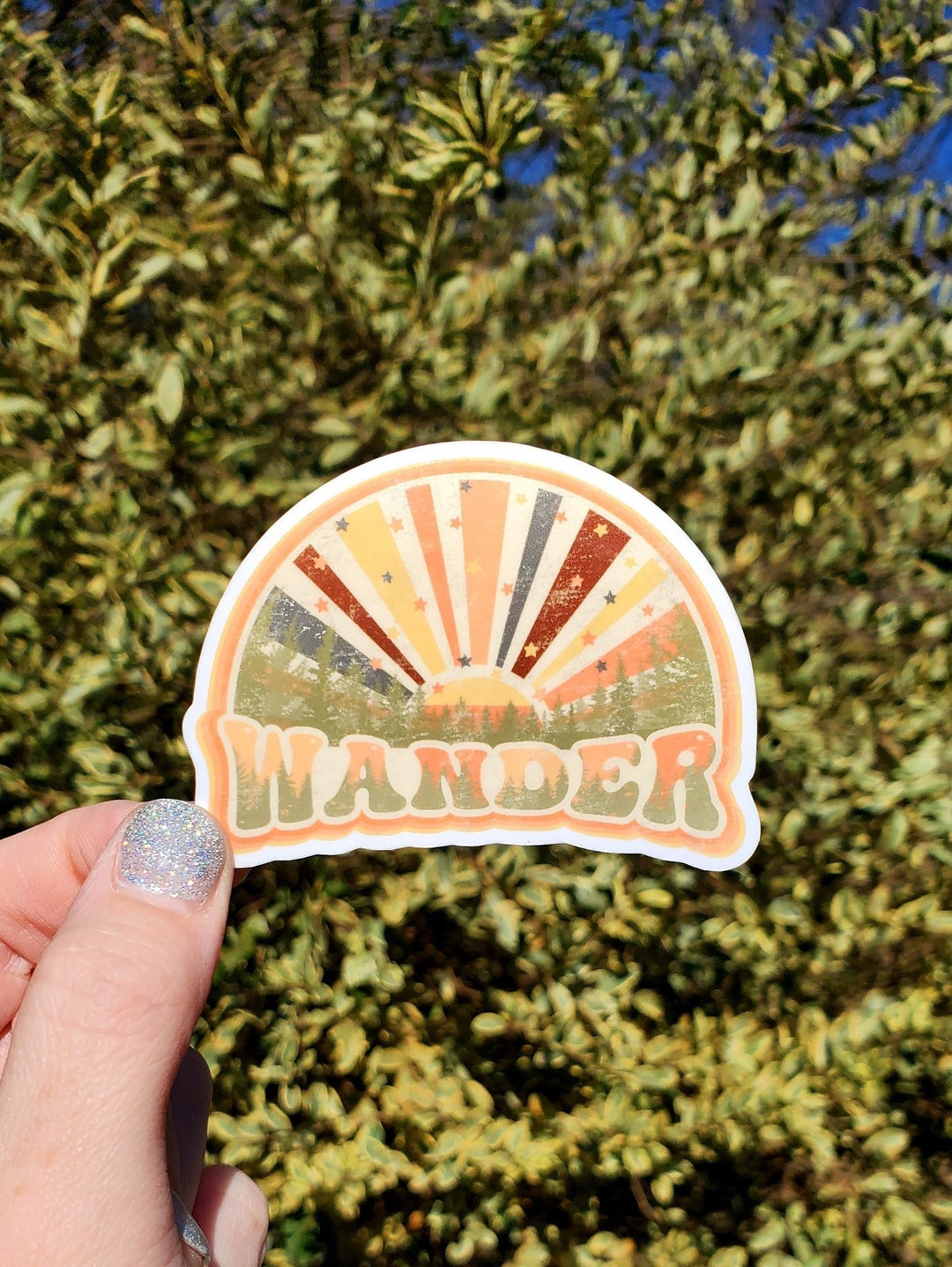 Wander Sticker, Retro Sticker, Hippie Sticker, Boho Sticker, Vintage ...