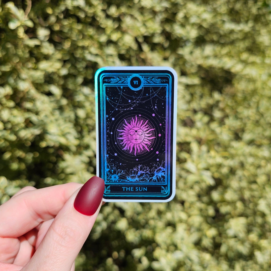 The Sun Tarot Card Sticker, Tarot Card, Tarot Card Sticker, Sun Sticker ...