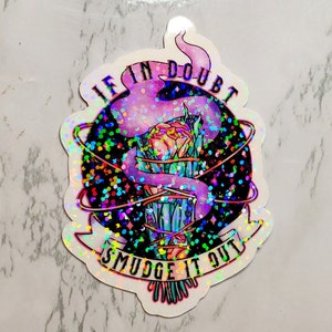 Glitter Sage Smudge Sticker, Sage Sticker, Smudge Sticker, Magic ...