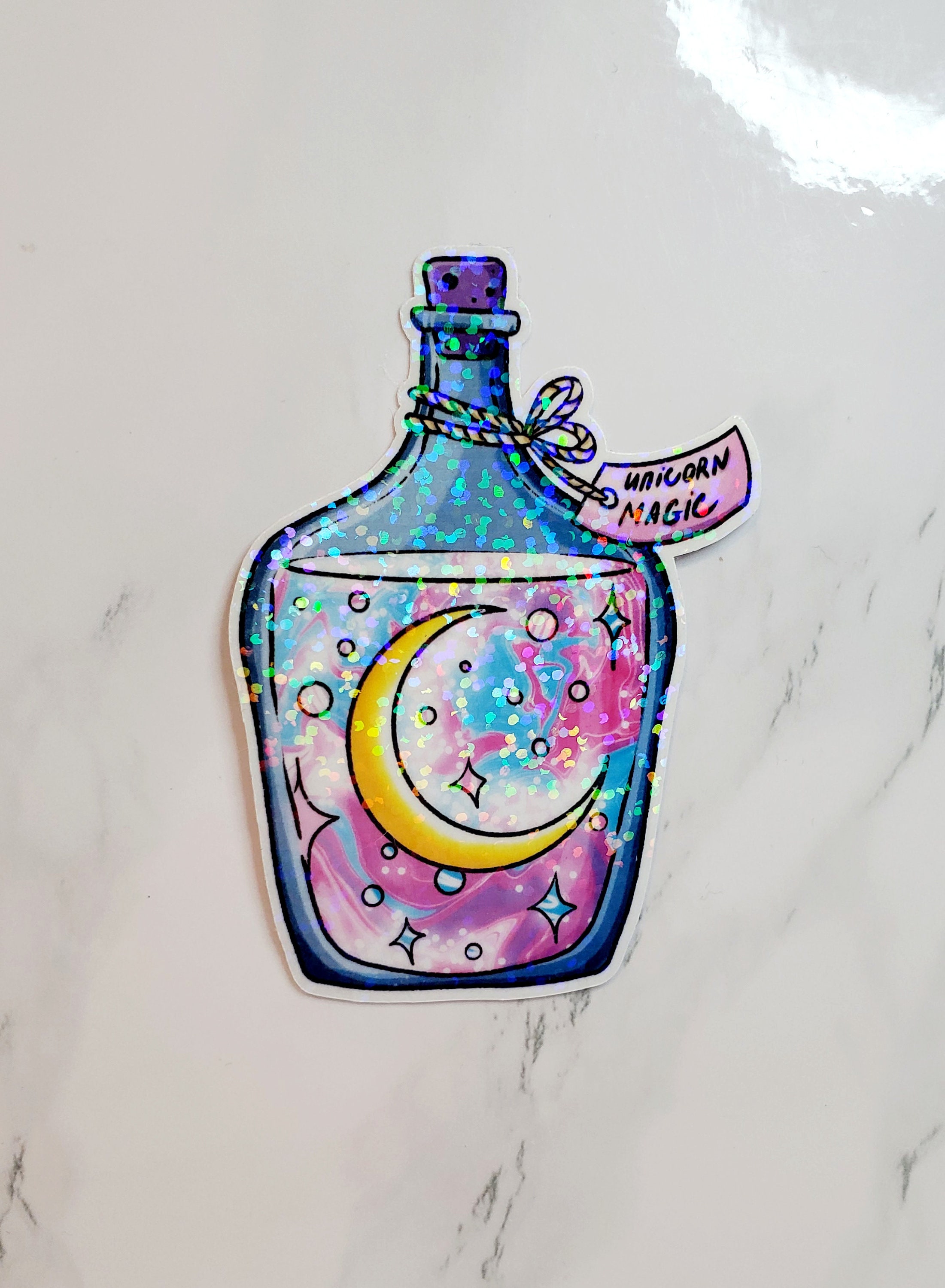 Glitter Magic Potion Bottle Sticker, Magic Sticker, Potion Sticker ...