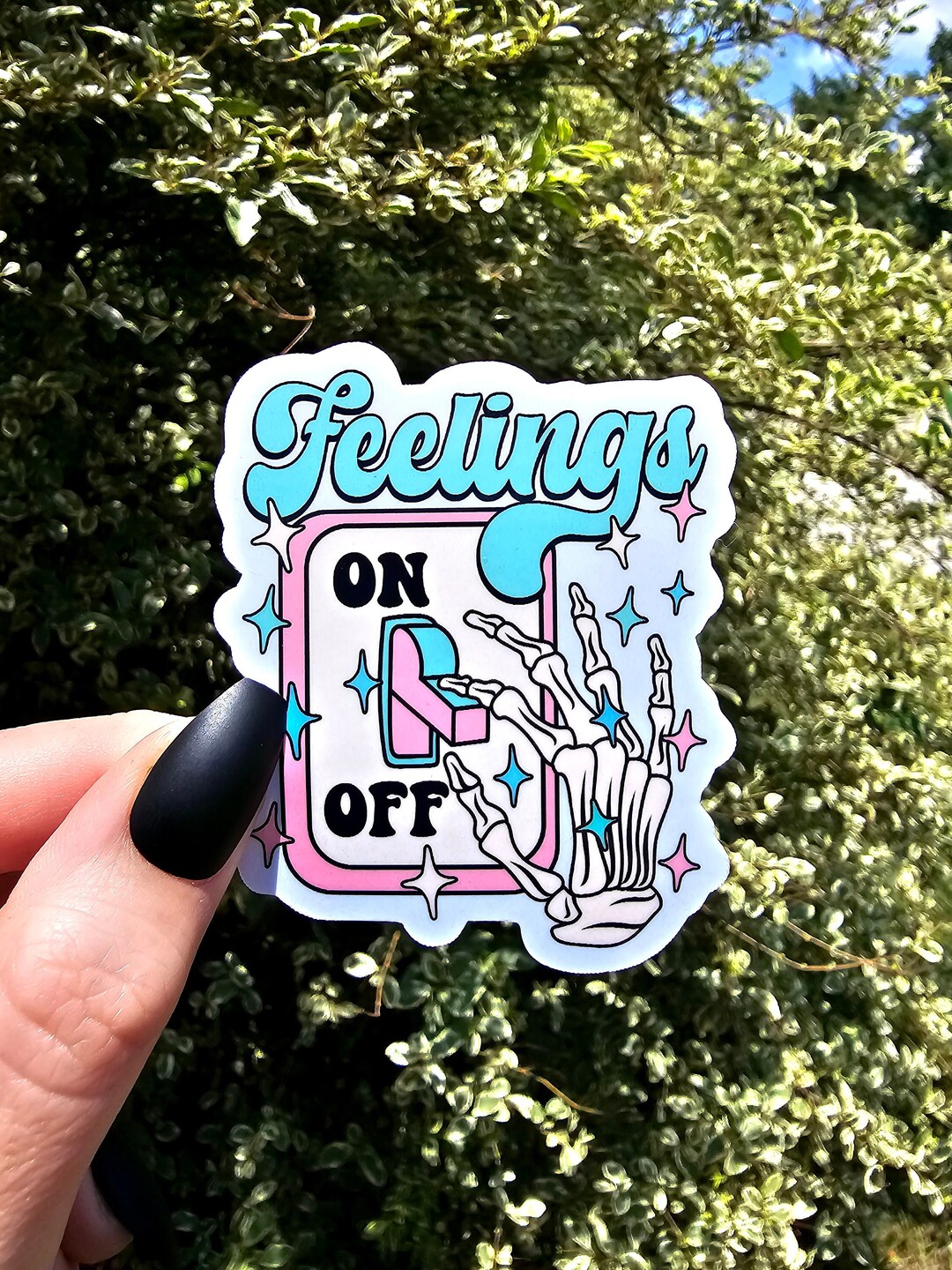 Feelings off Sticker, Skeleton Sticker, Funny Sticker, Stickers, Water ...