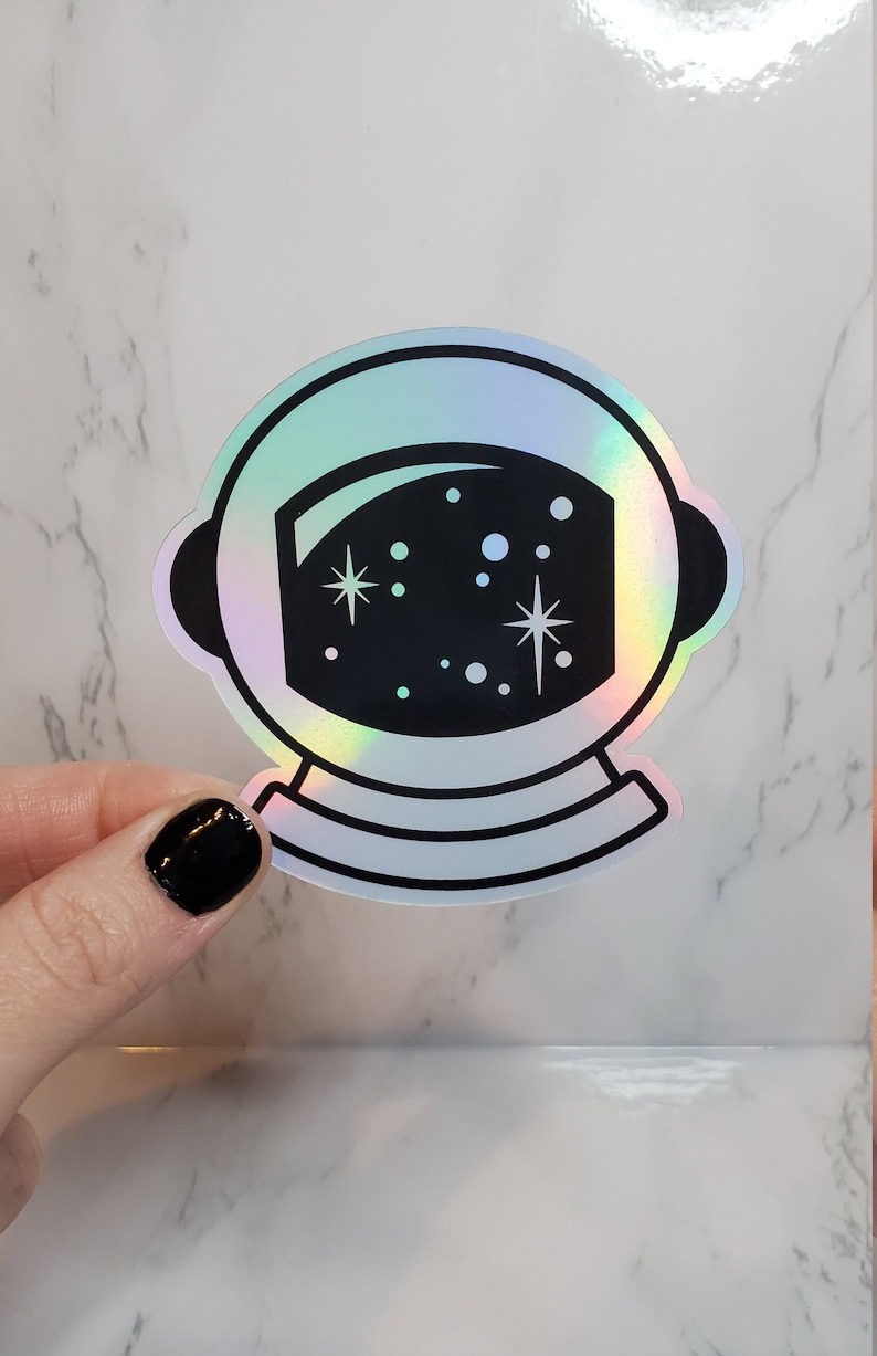 Holographic Astronaut Sticker, Space Sticker, Space Man Sticker ...