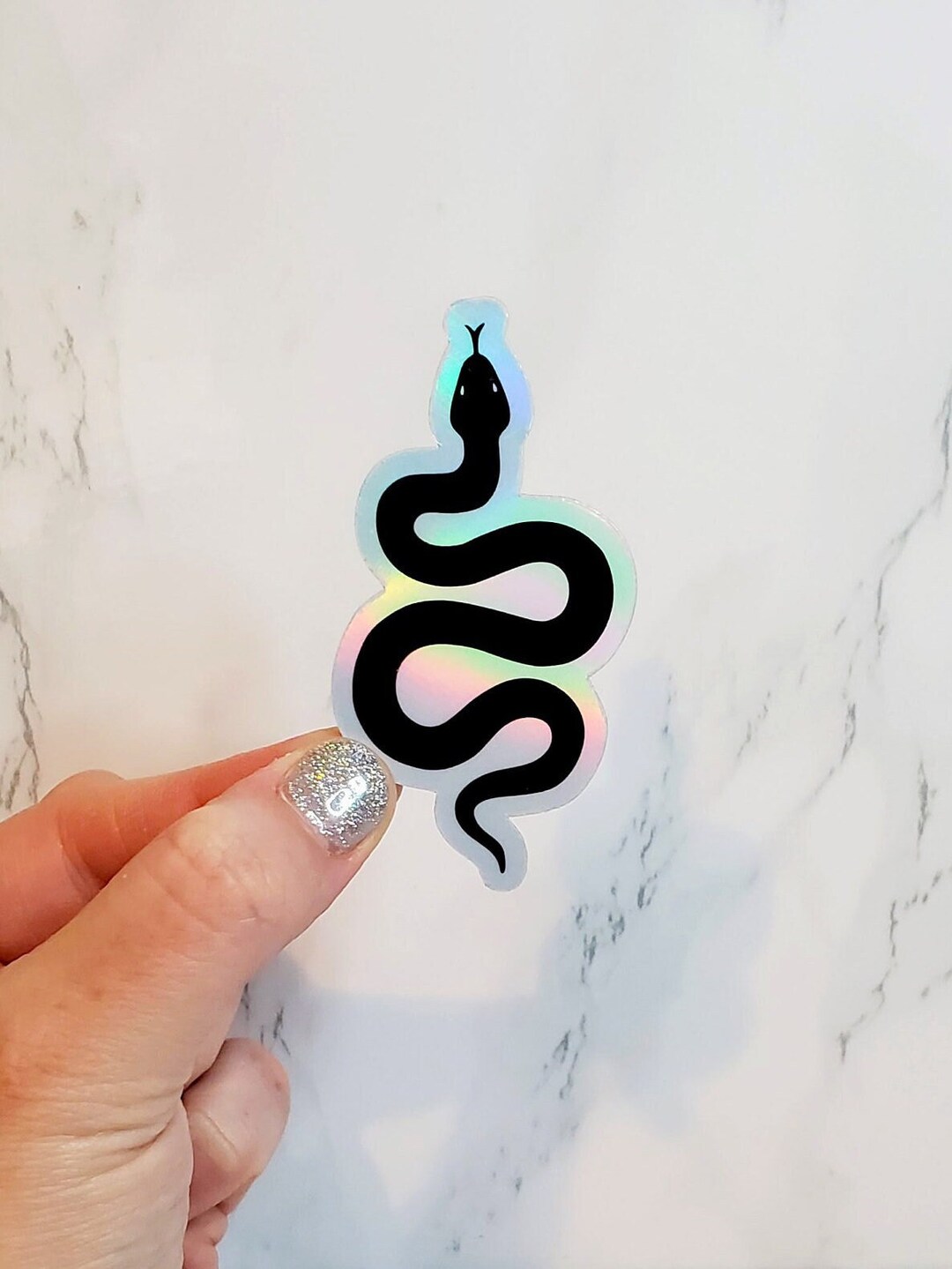 Holographic Snake Sticker, Snake Sticker, Witch Sticker, Snake, Magic ...