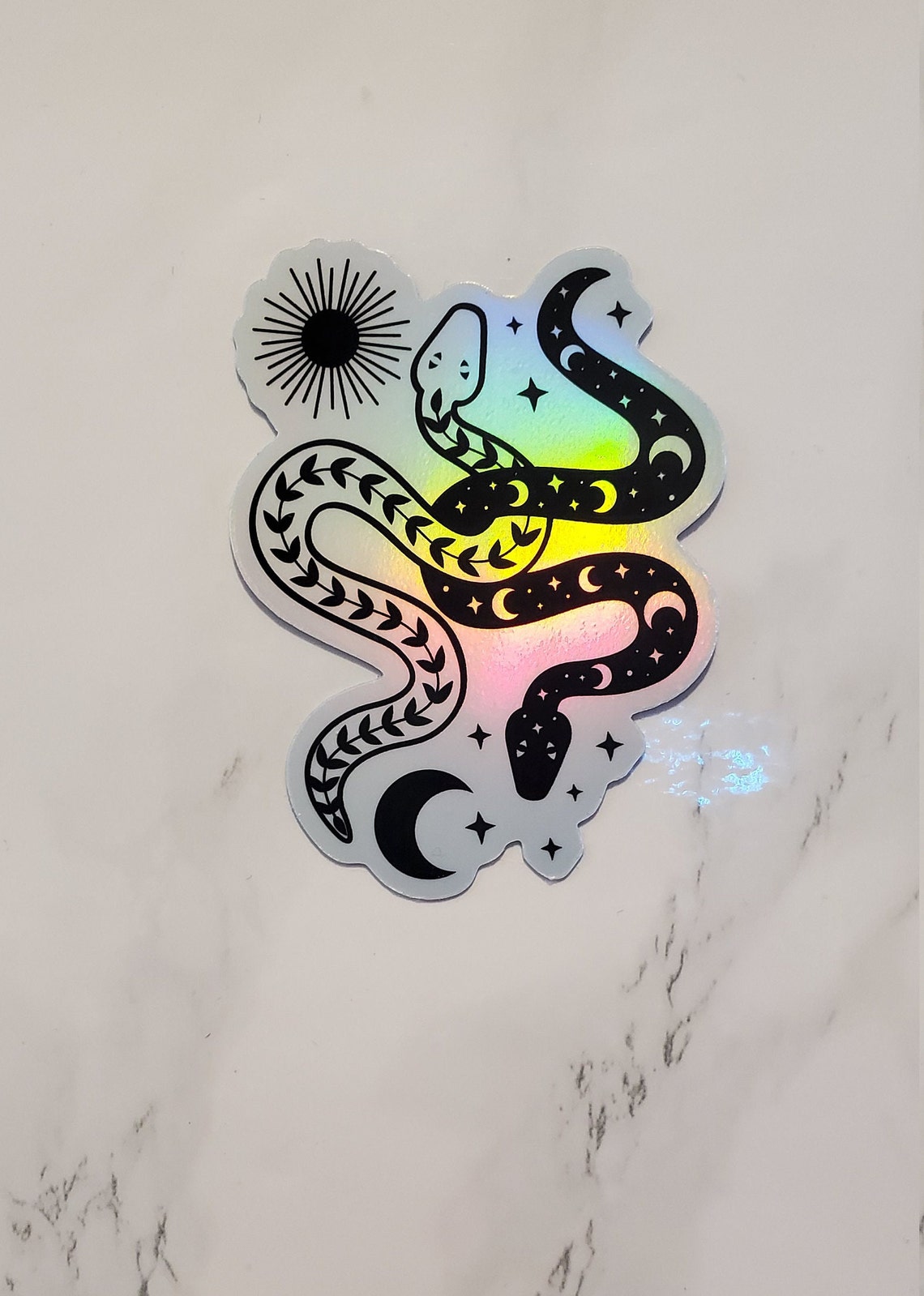 Holographic Snake Sticker Magic Sticker Snake Sticker Witch - Etsy