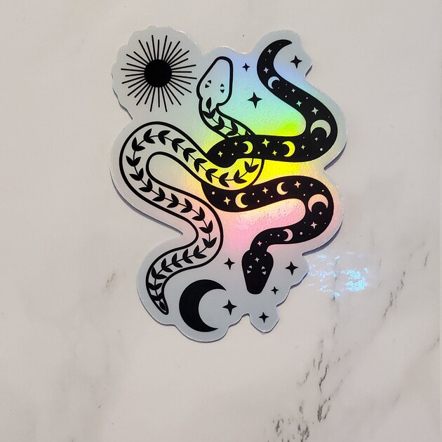 Holographic Snake Sticker