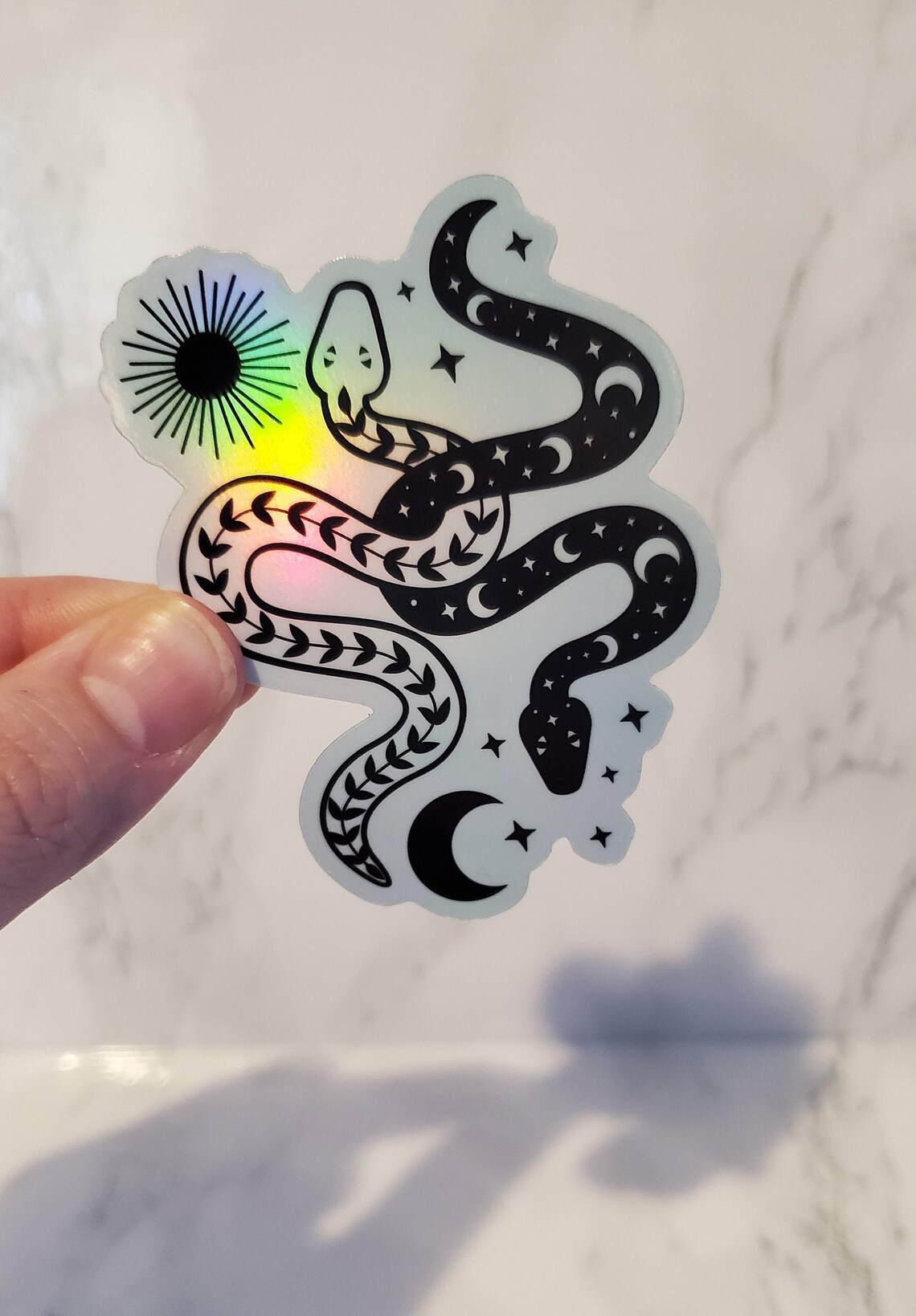 Holographic Snake Sticker Magic Sticker Snake Sticker Witch - Etsy