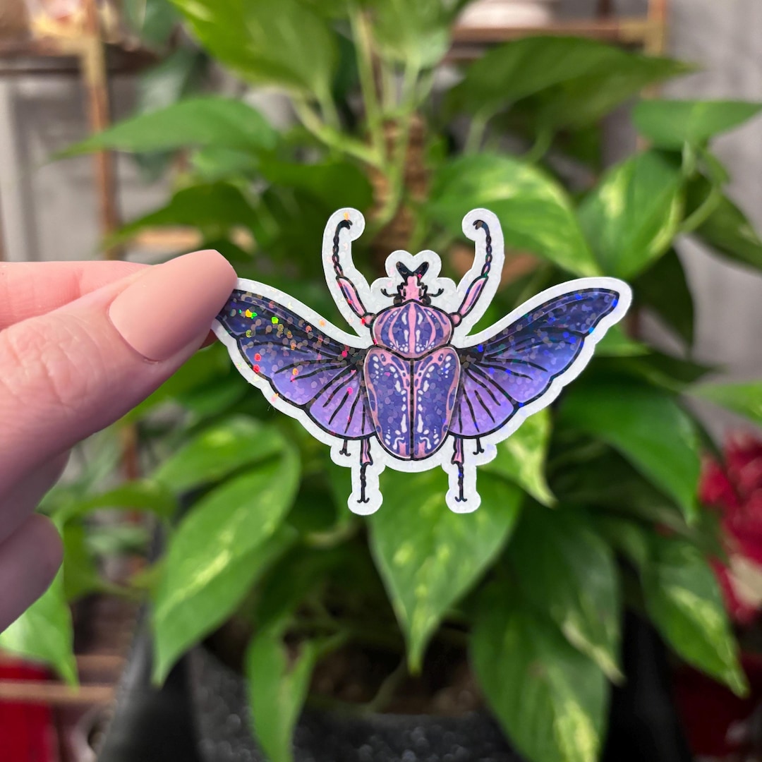 Glitter Beetle Wings Sticker, Bug Sticker, Beetle, Insect Sticker ...