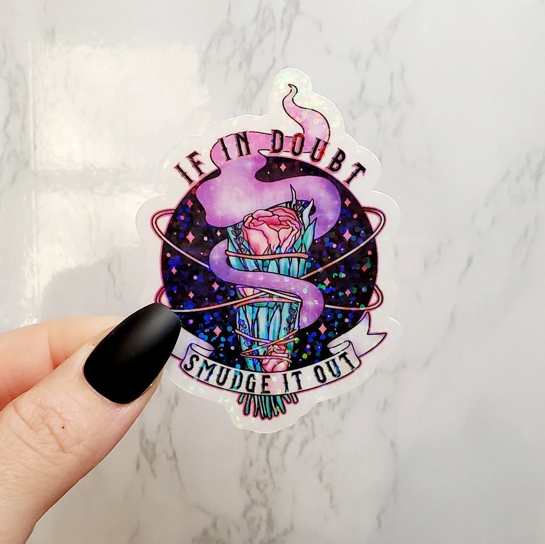 Glitter Sage Smudge Sticker, Sage Sticker, Smudge Sticker, Magic ...