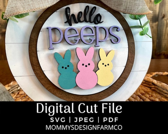 Hello Peeps SVG Hello Peeps SVG File Hello Peeps Cut File | Etsy Ireland