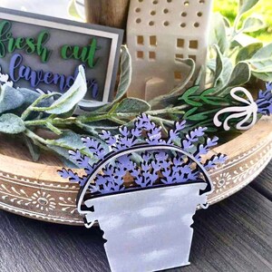 Lavender Tiered Tray / Spring Decor / Tiered Tray Decor / Lavender ...