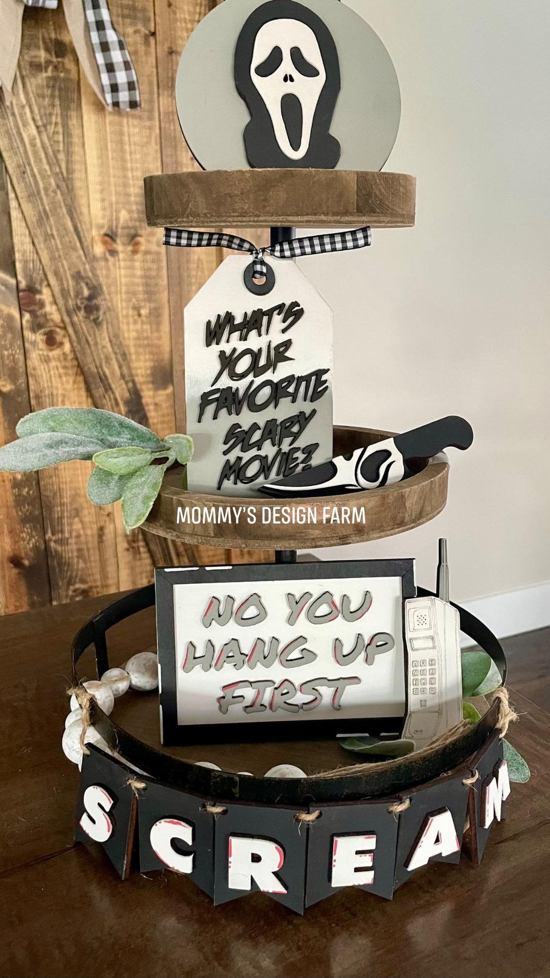 Horror Movie Sign / Tiered Tray Decor / Horror Decor / Scary Tiered ...