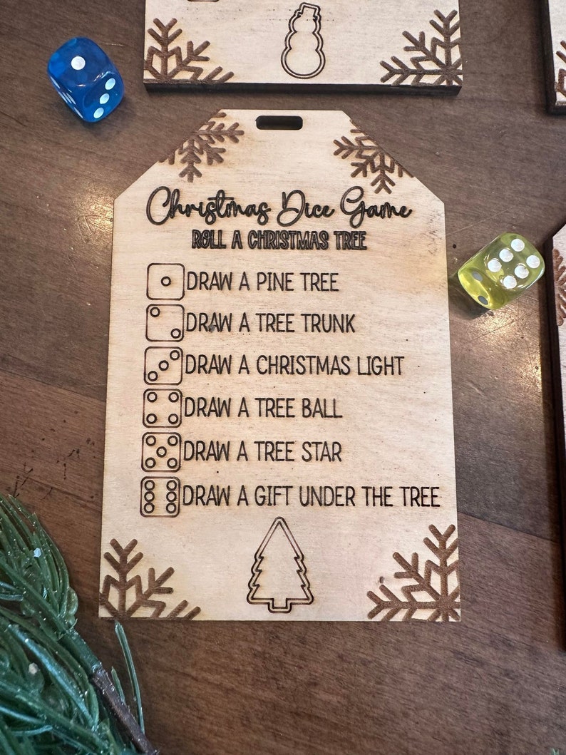 Christmas Dice Game | Games | 3D | Christmas - Etsy