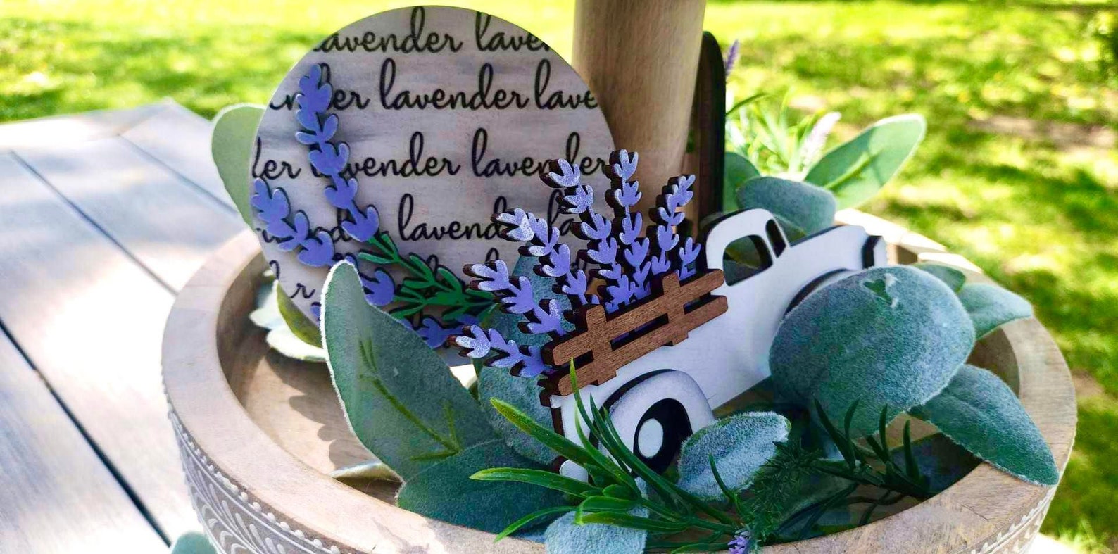 Lavender Tiered Tray / Spring Decor / Tiered Tray Decor / Lavender ...