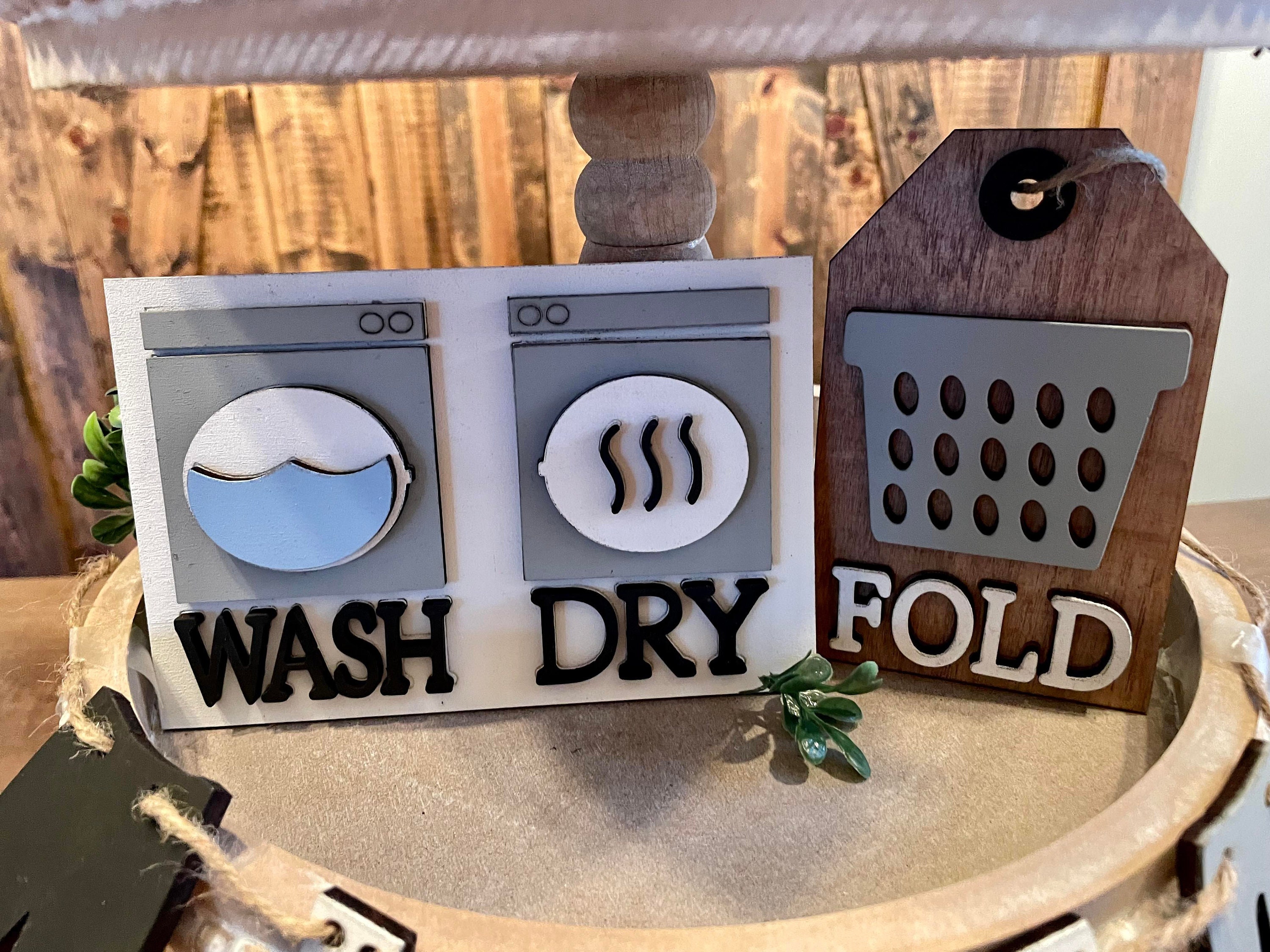 Laundry Tiered Tray / Laundry Decor / Tiered Tray Decor - Etsy