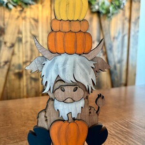 3D Standing Fall Cow | Fall | 3D Decor | Seasonal Decor | Decor | Wood ...