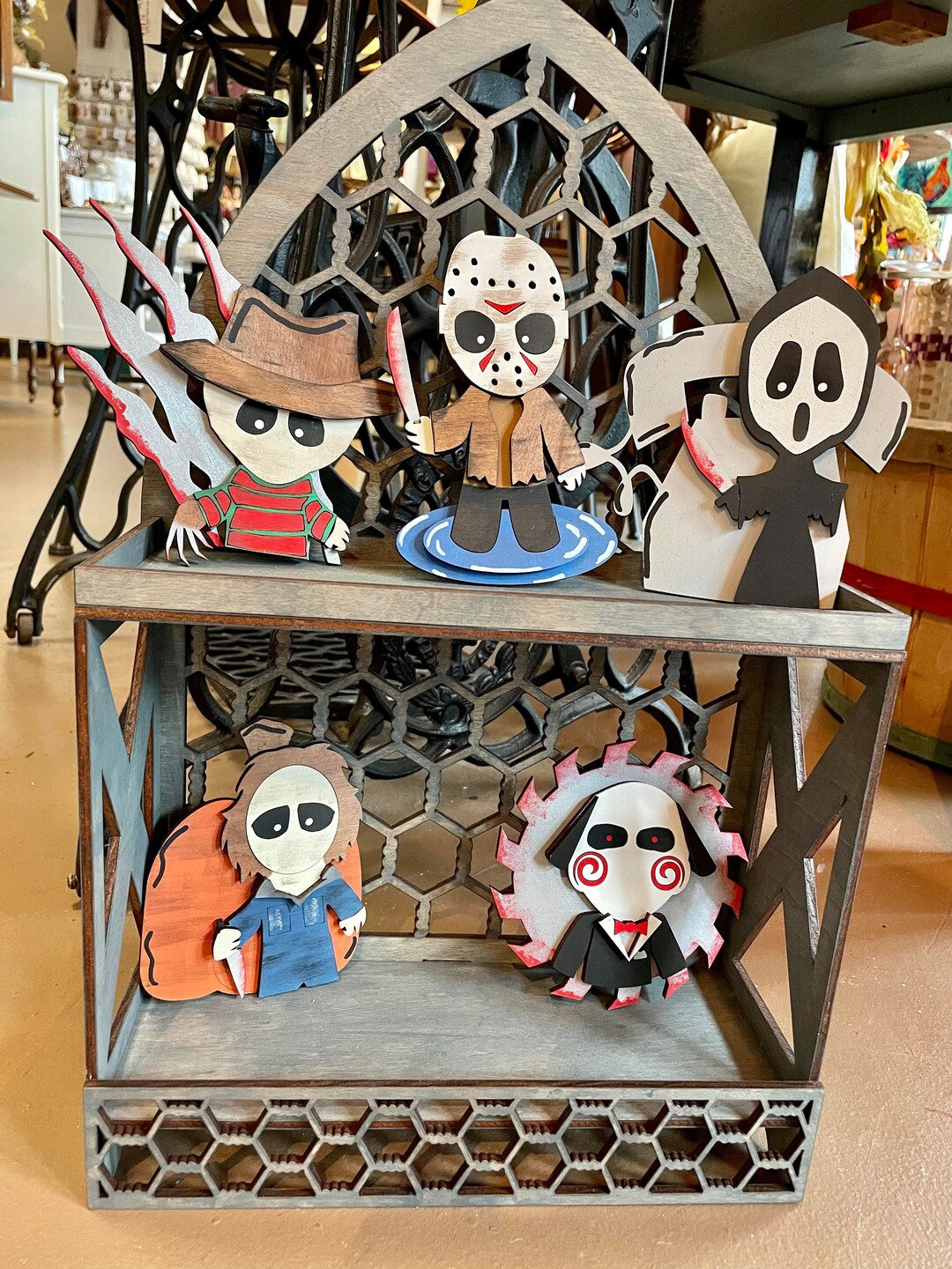Horror Characters Tiered Tray/ Halloween Decor / Tiered Tray Decor ...