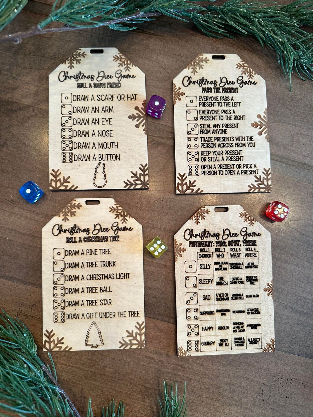 Christmas Dice Game | Games | 3D | Christmas - Etsy