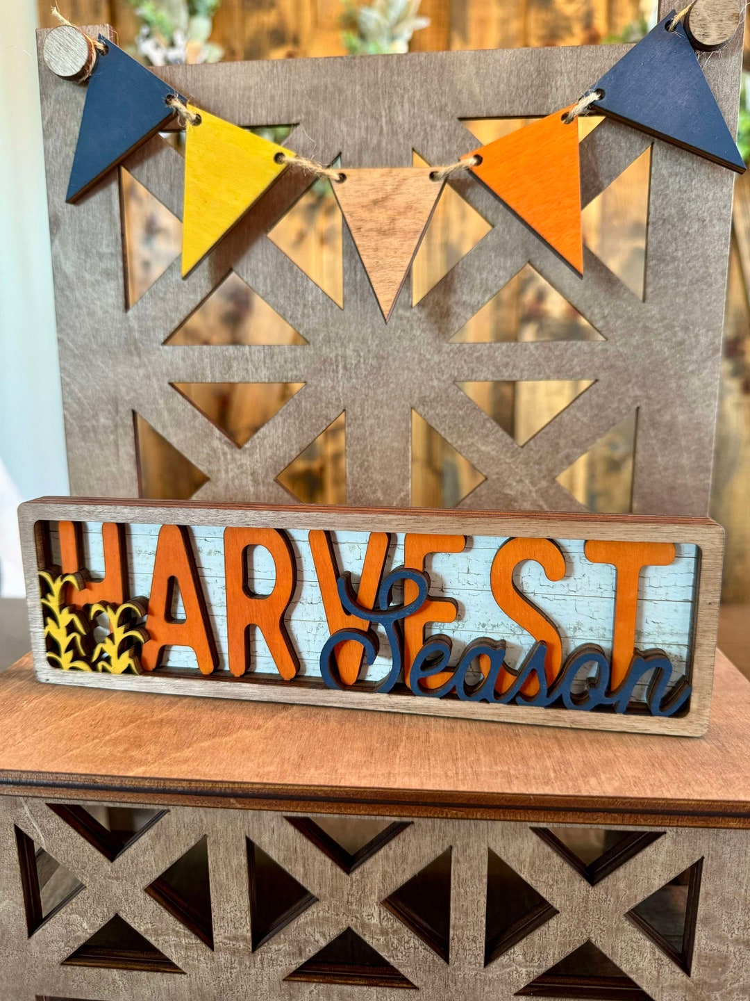 3D Framed Harvest Sign | 3D Decor | Seasonal Decor | Decor | Wood Decor ...