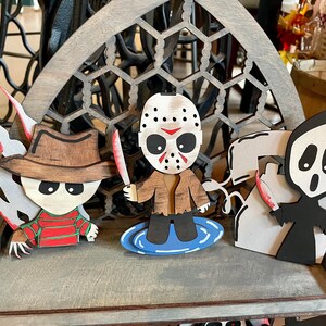 Horror Characters Tiered Tray/ Halloween Decor / Tiered Tray Decor ...