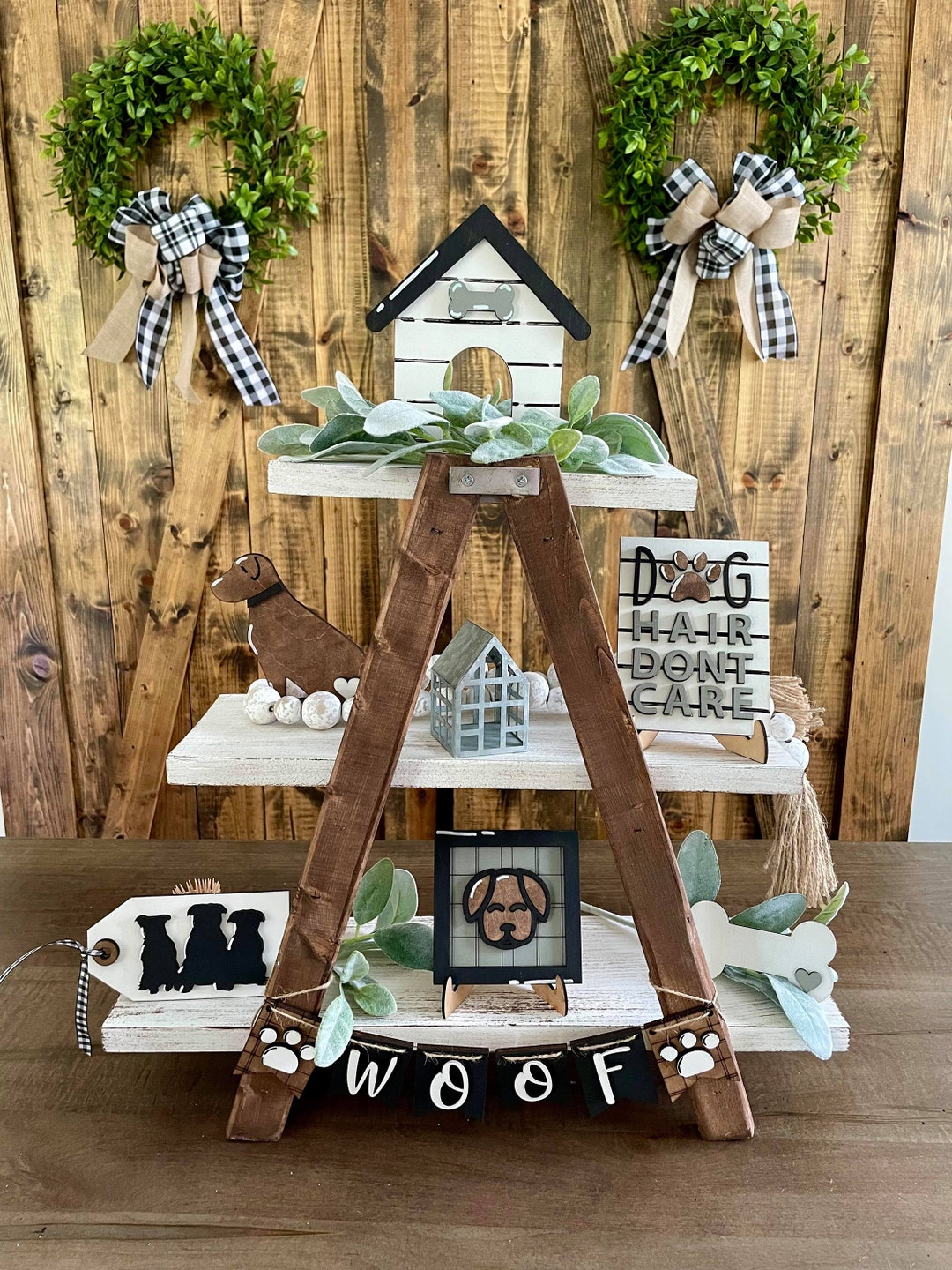 Dog Tiered Tray Decor -dog Tier Tray/ Dog Decor / Tiered Tray Decor - Etsy