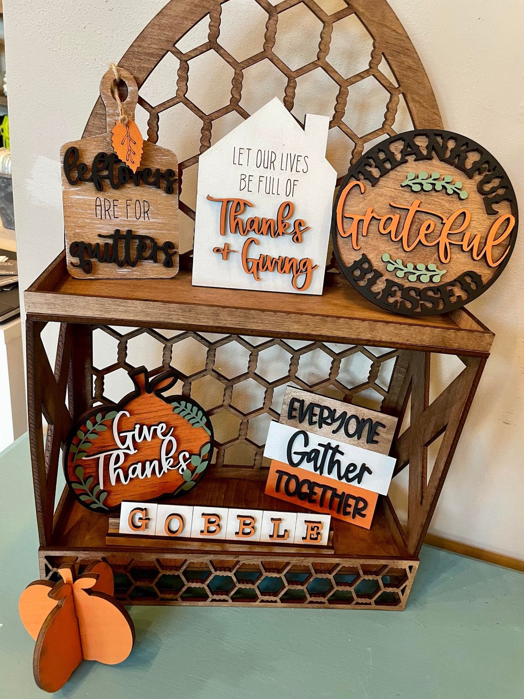 Everyone Gather Together Thanksgivingtiered Tray / Thanksgiving Decor ...