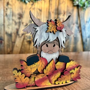 3D Standing Fall Cow | Fall | 3D Decor | Seasonal Decor | Decor | Wood ...