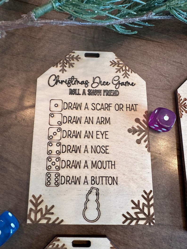 Christmas Dice Game | Games | 3D | Christmas - Etsy