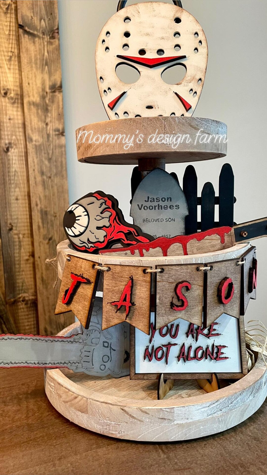 Horror Movie Sign / Tiered Tray Decor / Horror Decor / Horror Tiered ...