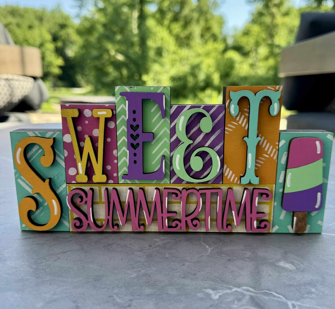 3D Sweet Summertime Standing Display | Summer Decor | 3D Decor | Summer ...