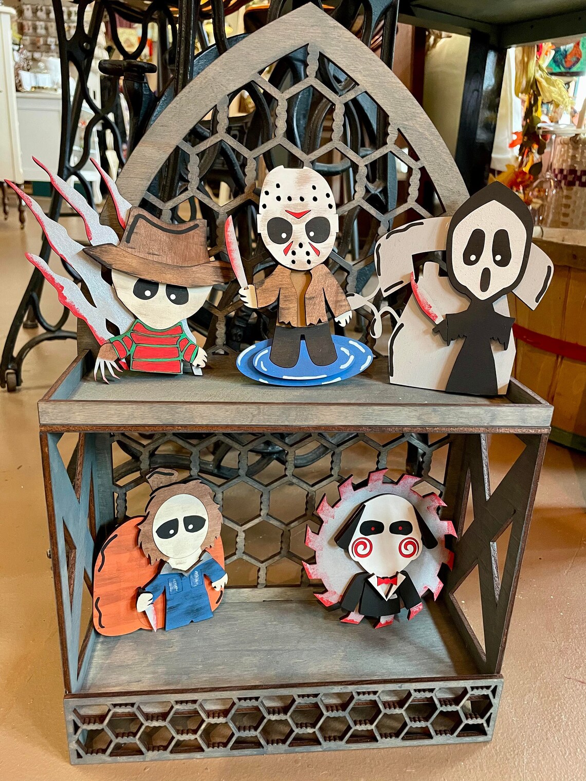 Horror Characters Tiered Tray/ Halloween Decor / Tiered Tray - Etsy