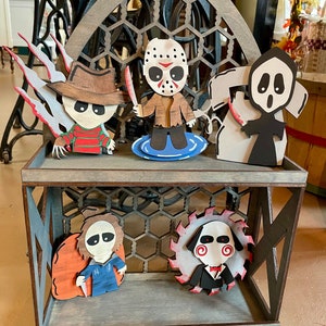 Horror Characters Tiered Tray/ Halloween Decor / Tiered Tray Decor ...